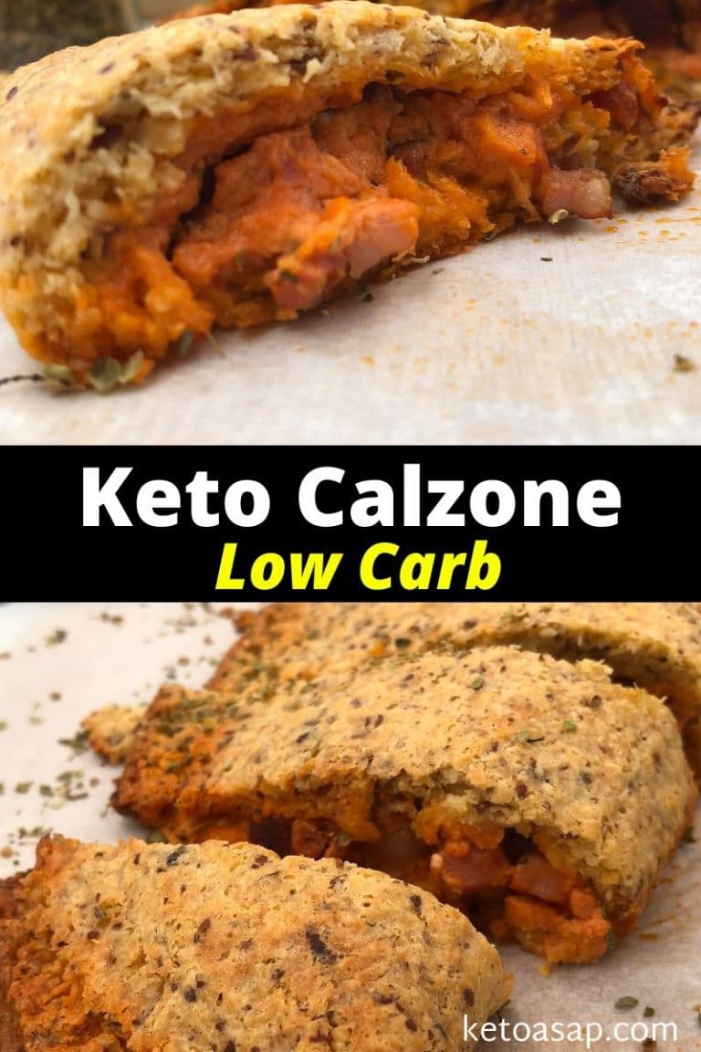 Easy Keto Calzone Low Carb Gluten Free Recipe - KetoASAP