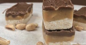 Keto Snickers Bars Low-Carb Sugar-Free Recipe (Only 5 Net Carbs) - KetoASAP