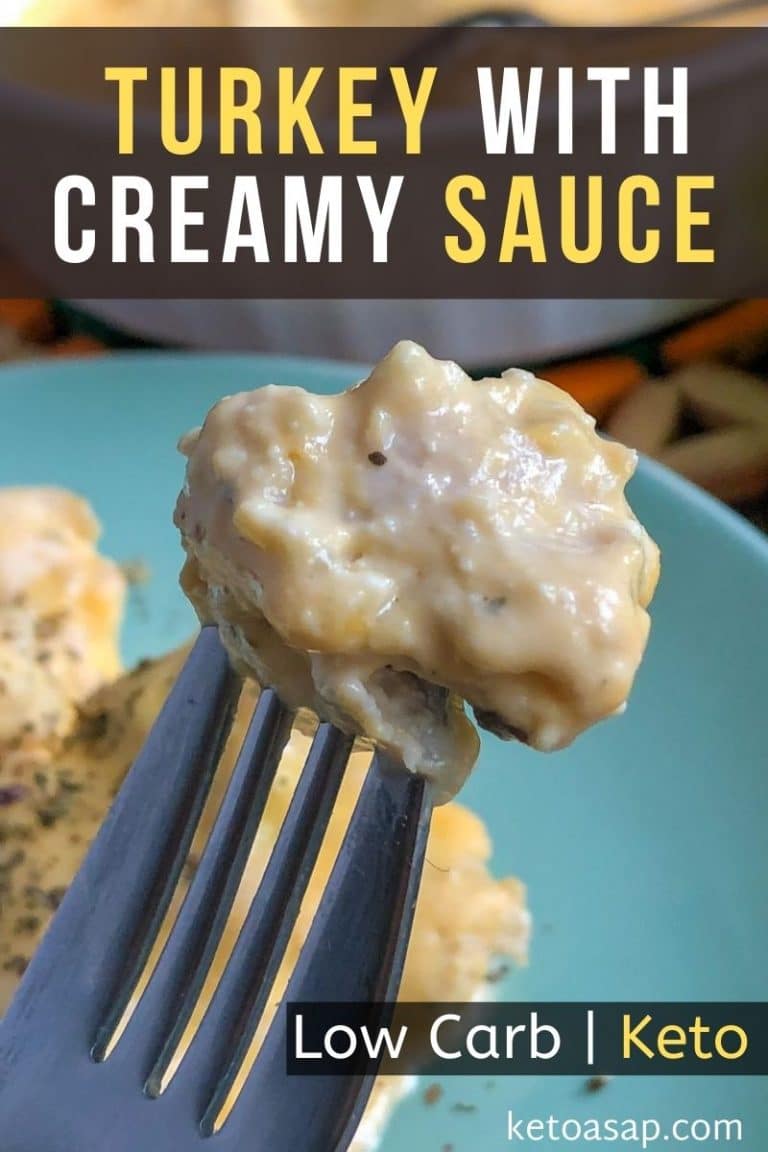 Creamy Keto Baked Turkey Breast with Cheese Sauce Low Carb Recipe- KetoASAP